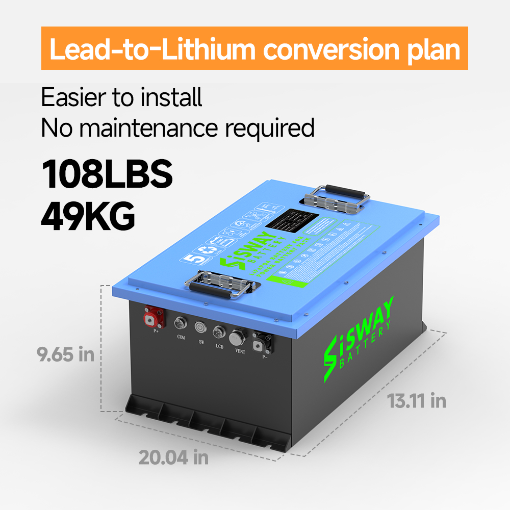 48V 105Ah Golf Cart Lithium Battery | Sisway Battery